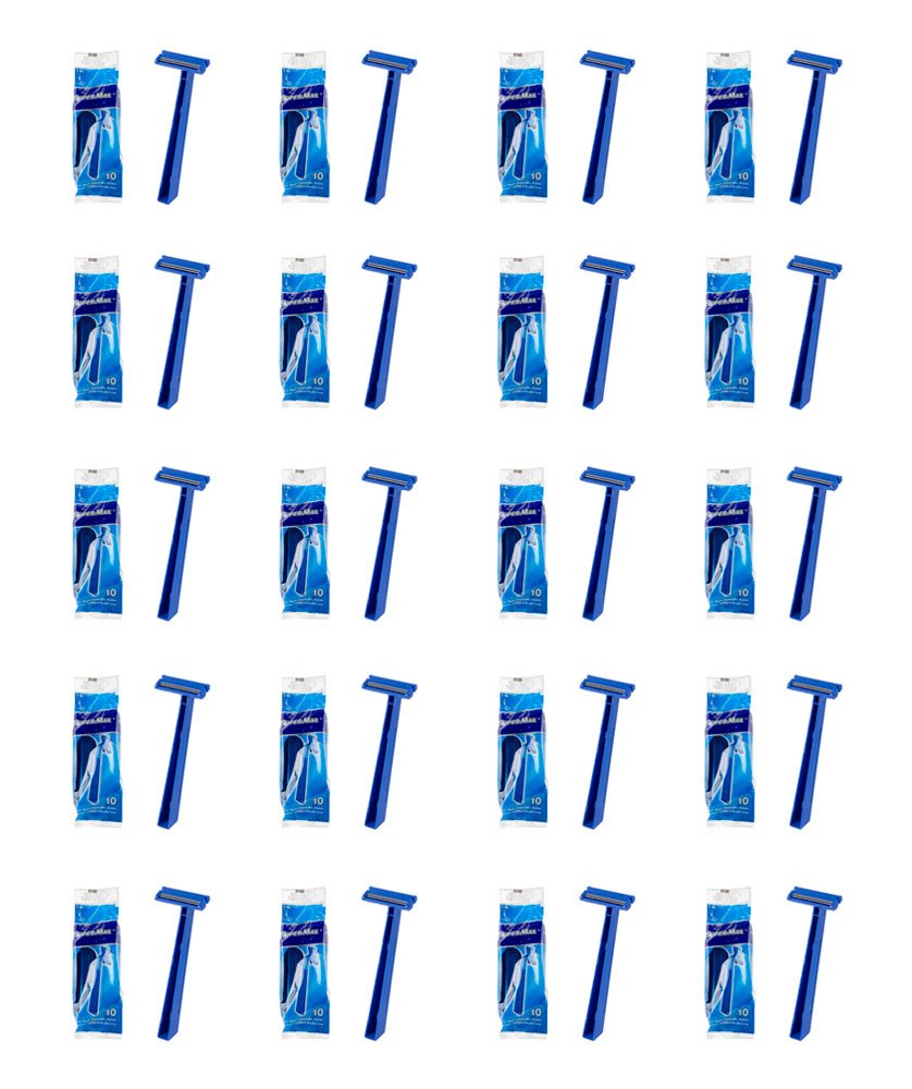 Super Max Men's Disposable Razors Twin Blade Shavers (10pk x 100= 1000 ...